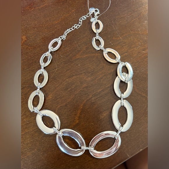 Alfani | Jewelry | Alfani Silvertone Oval Chain Link Necklace | Poshmark